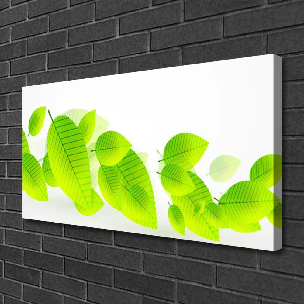 Tablou pe panza canvas Frunze verde florale | BIANO
