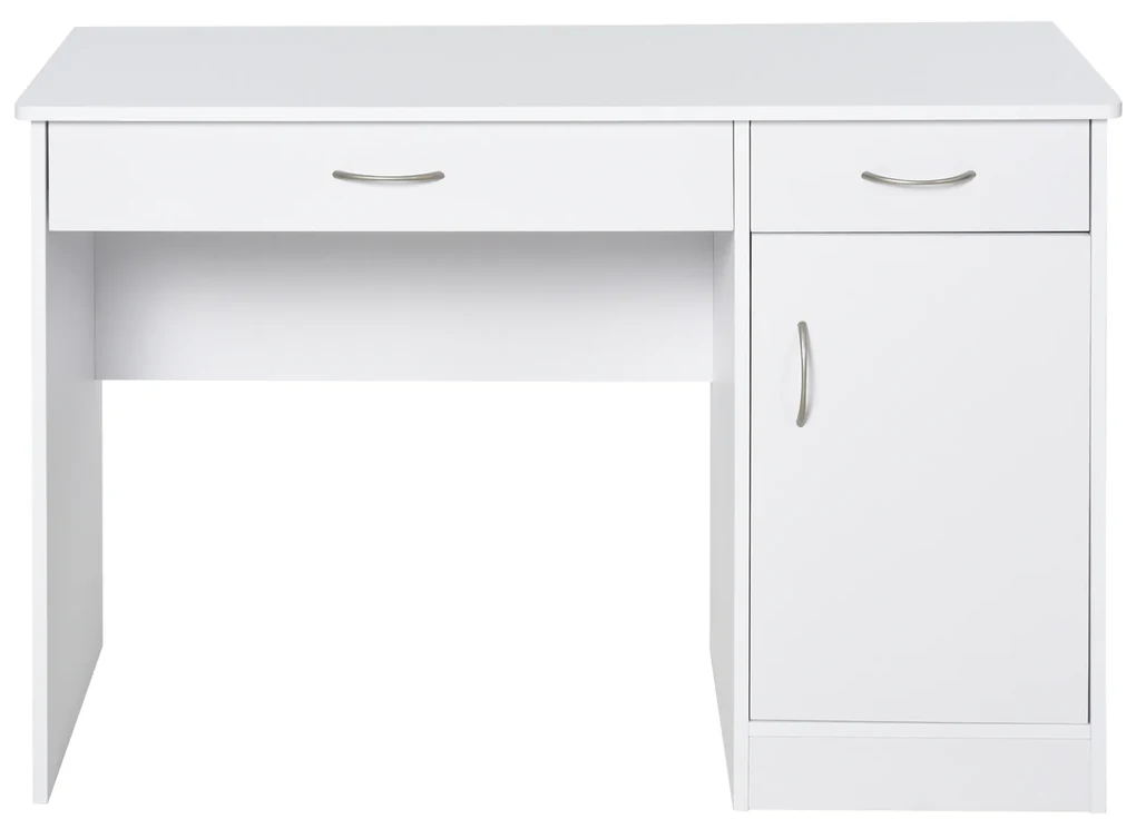 HOMCOM Birou Modern pentru PC si Computer cu 2 Sertare si 1 Dulap ...