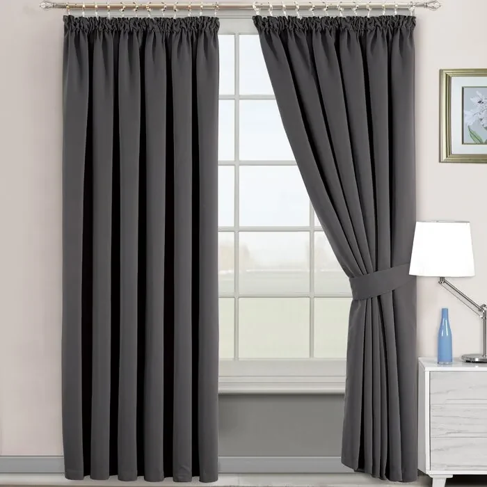 Set de 2 perdele, Gri, 228 x 183 cm | BIANO