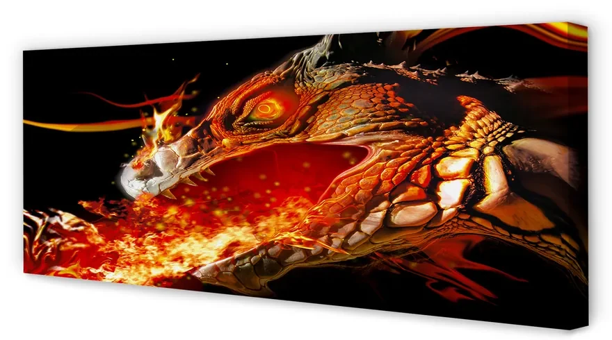 Tablouri canvas dragon de foc-respirație | BIANO