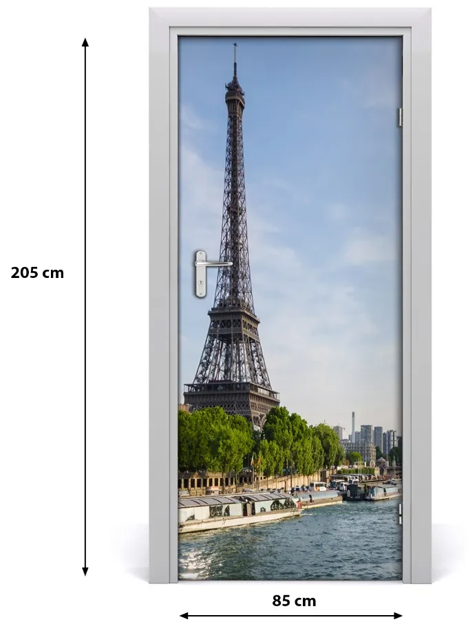 Autocolante pentru usi usa autoadeziv Turnul Eiffel | BIANO