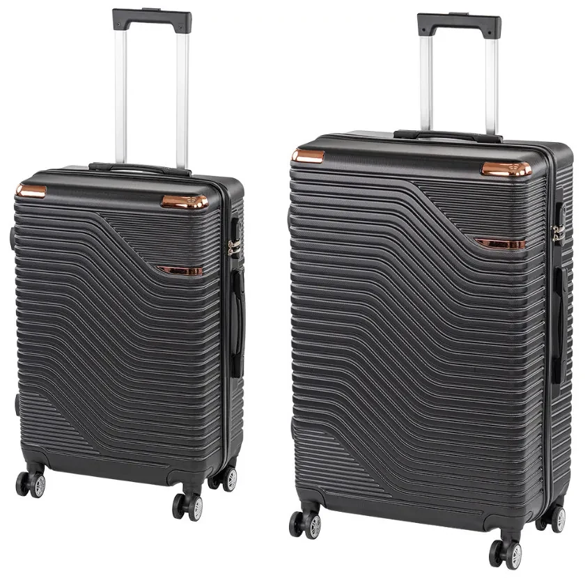 TraveLux Urban XI set valize cu role negru | BIANO