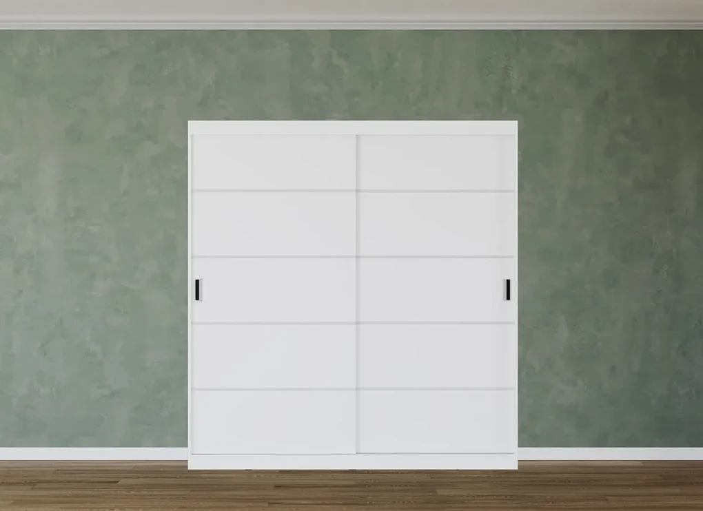 Set mobila dormitor alb complet - Blanco - Configuratia 7 | BIANO