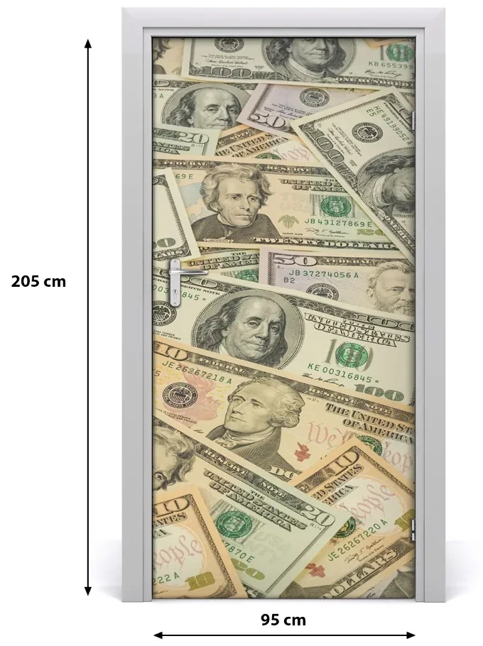 Autocolante pentru usi bancnote dolar | BIANO