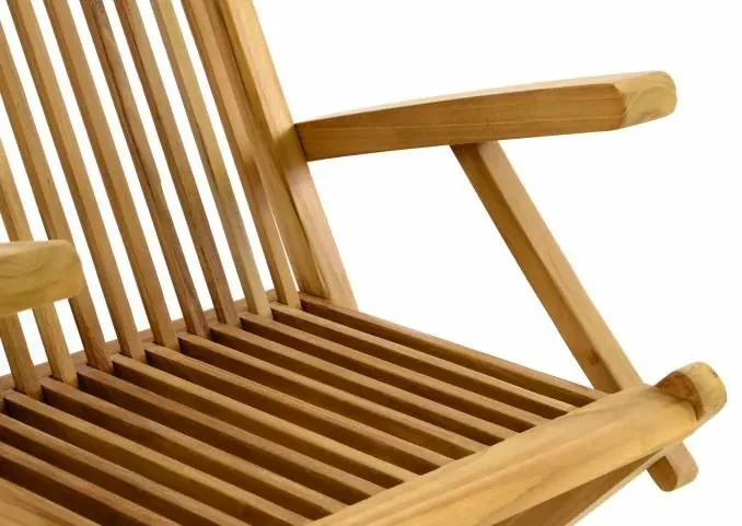 Scaun pliabil din lemn de tec DIVERO | BIANO