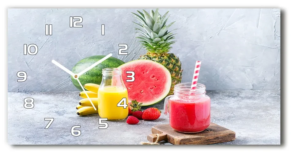 Ceas de perete modern din sticla cocktail de fructe | BIANO