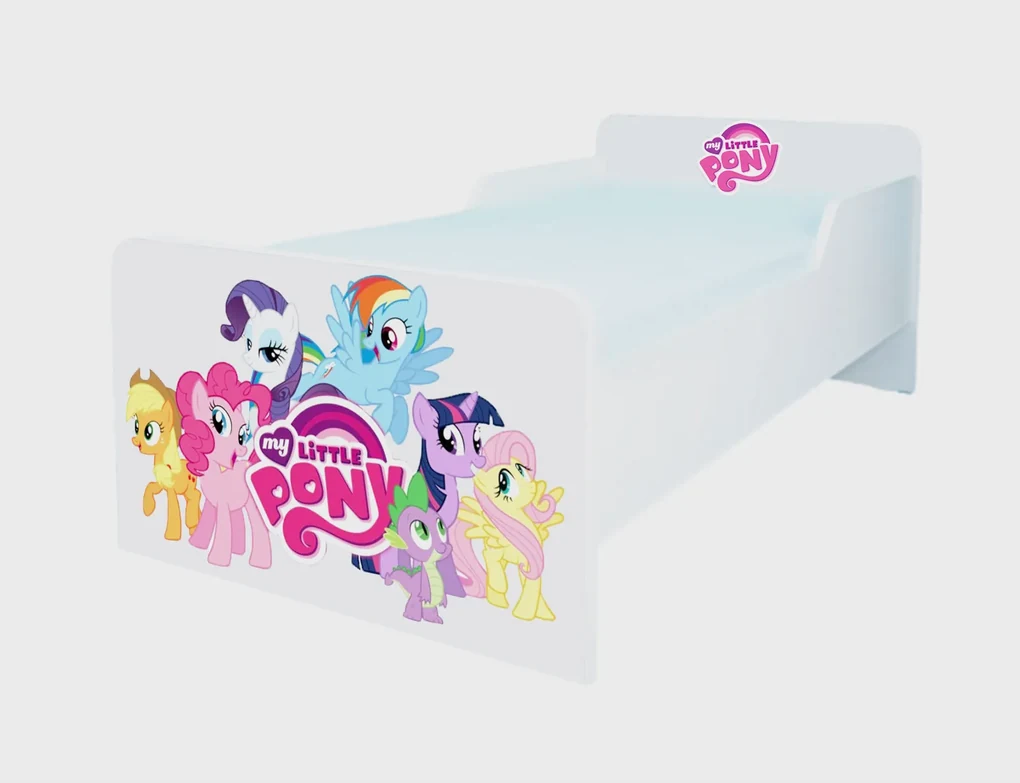 Pat copii Little Pony Mic 2-8 ani Simplu Cu saltea | BIANO