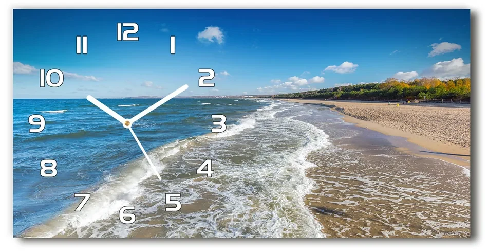 Ceas de perete modern din sticla Marea Baltica | BIANO