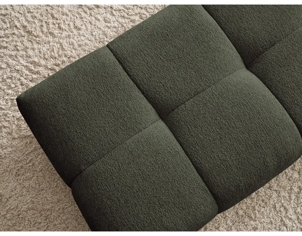 Taburet verde cu tapițerie din chenille Everest – Bobochic Paris | BIANO