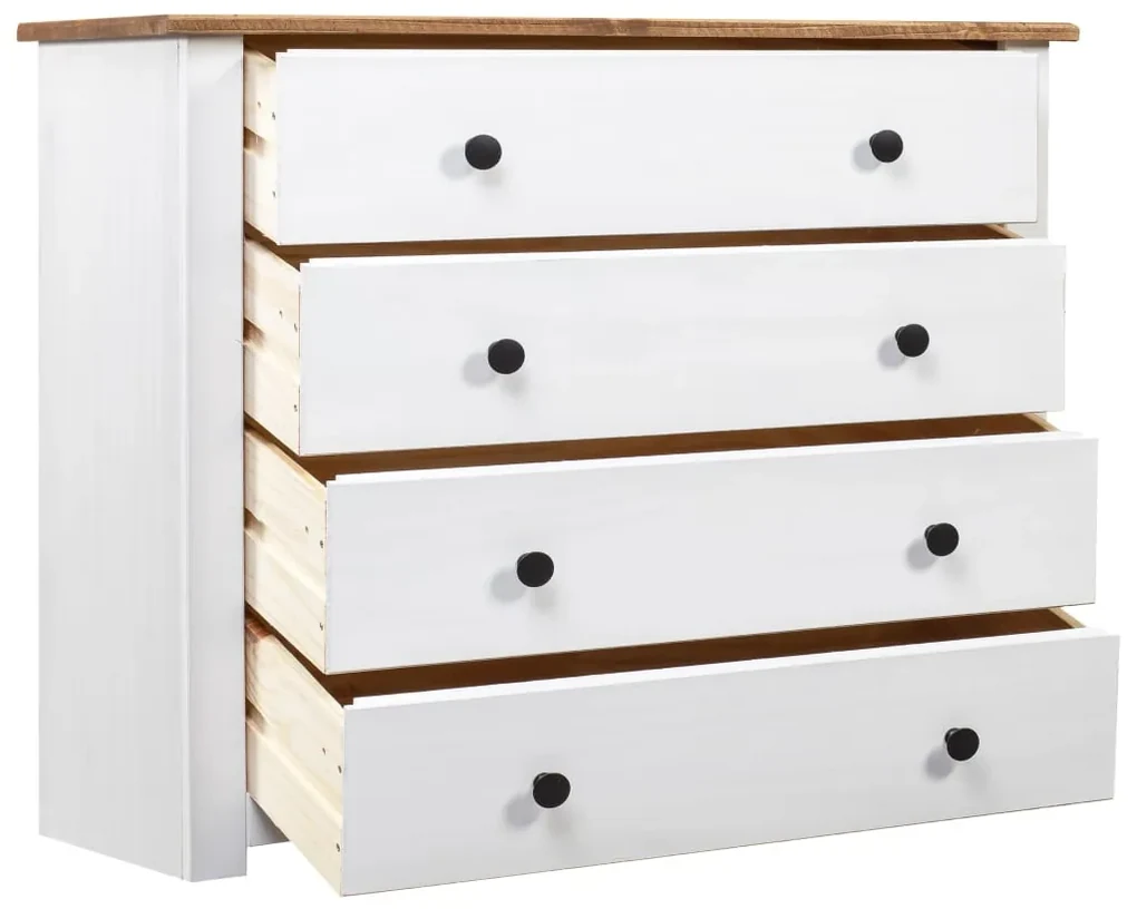 Dulap lateral, alb, 80 x 40 x 73 cm, gama pin de panama | BIANO