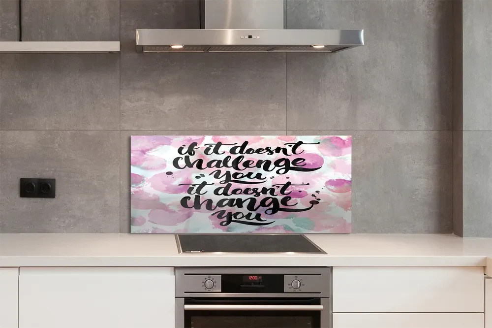 Panouri de sticlă litere negre pe un fond colorat | BIANO