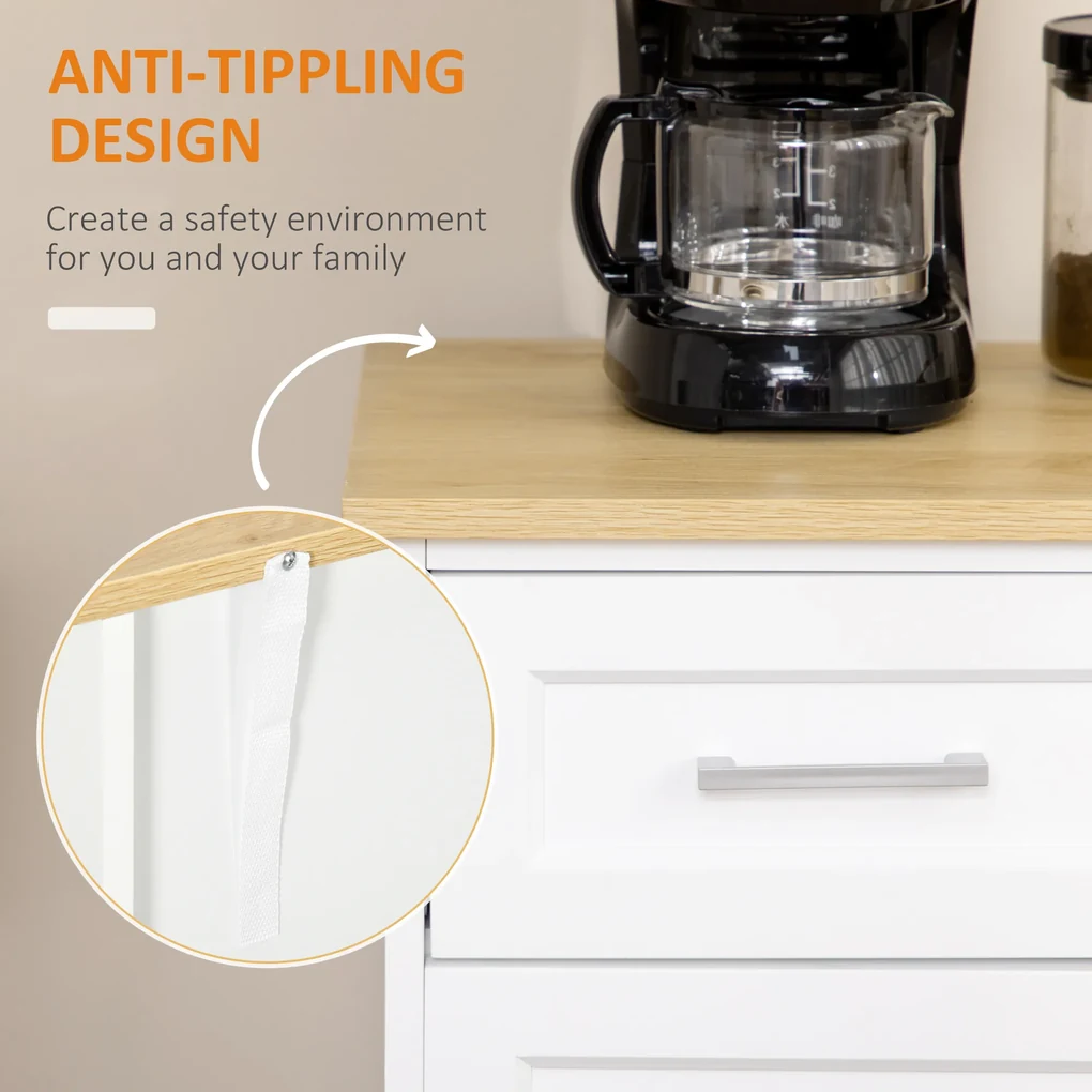 Dulap tip bufet, Dulap modern de bucatarie cu 3 sertare, 3 dulapuri cu ...