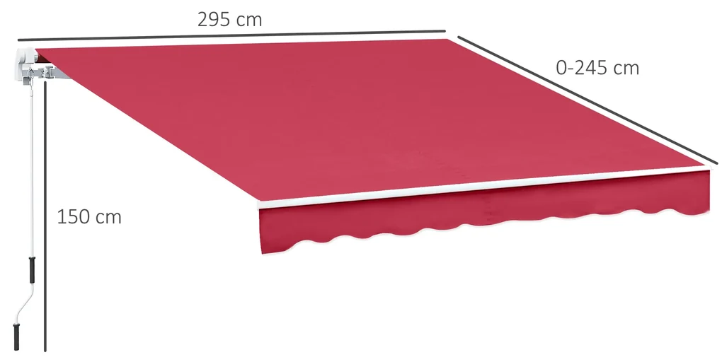 Perdea Parasole Rulou de Perete Impermeabil Outsunny Poliester ...