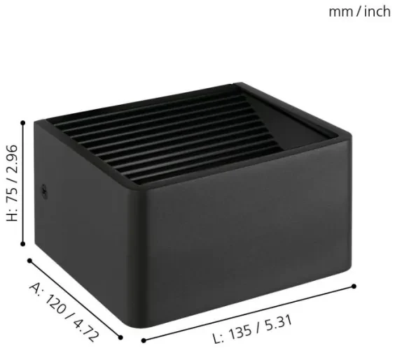 Eglo 98269 - Aplică perete exterior LED DONINNI LED/6W/230V IP44 | BIANO