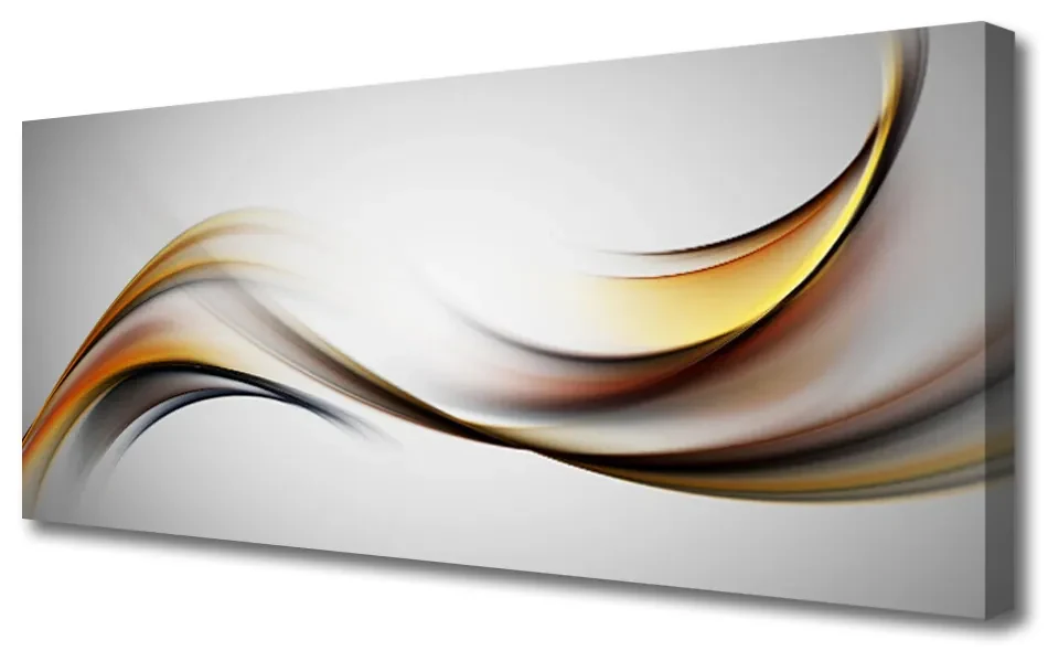 Tablou pe panza canvas Abstract Art Galben Gri | BIANO