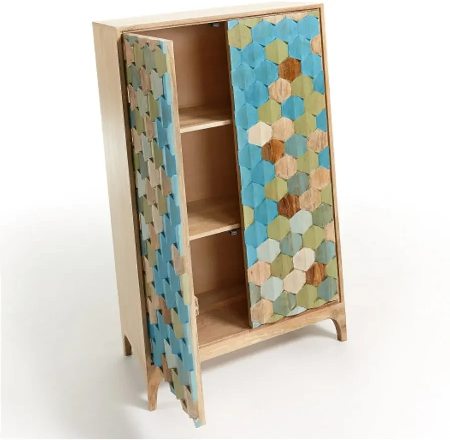 Dulap colorat din lemn de mango La Forma Ilka | BIANO