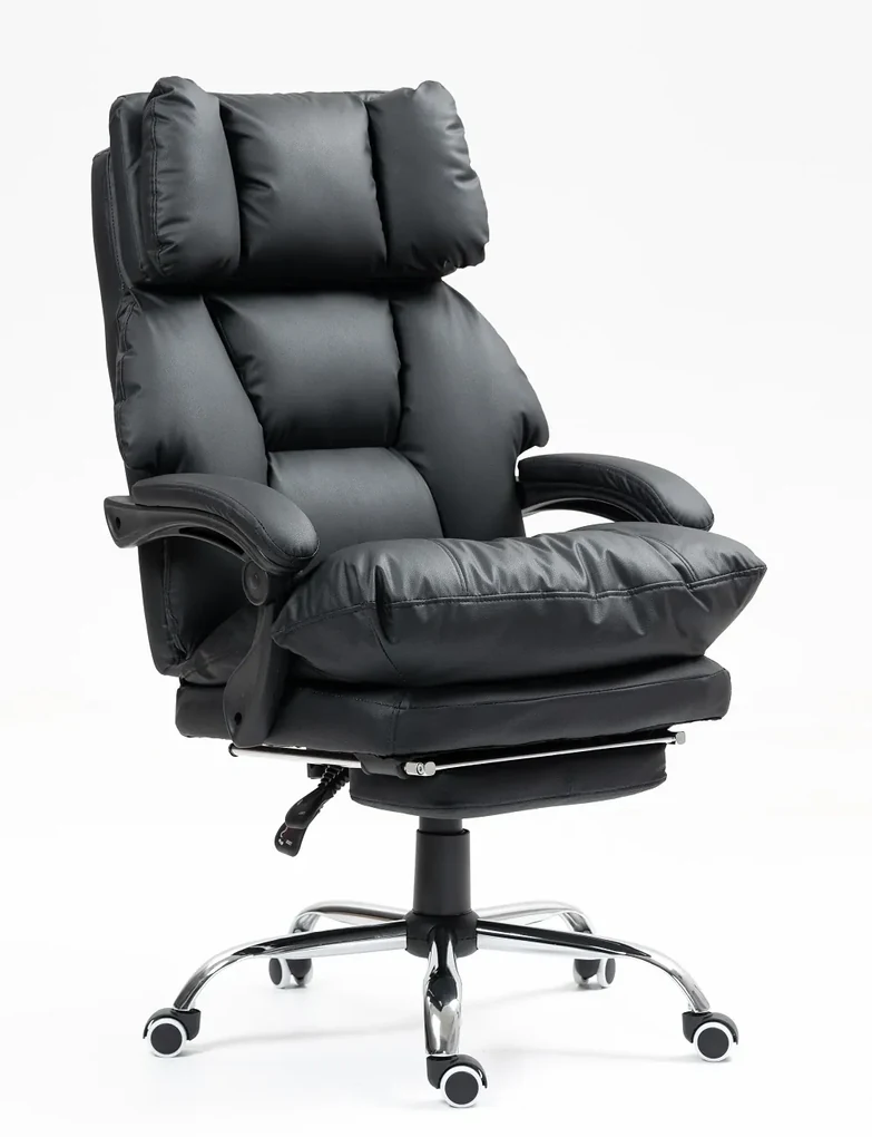 Scaun directorial, suport pentru picioare, pivotant la 360°, înălțime ...