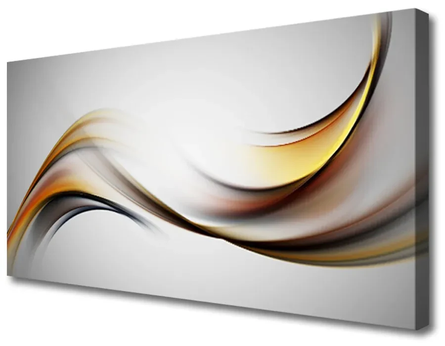 Tablou pe panza canvas Abstract Art Galben Gri | BIANO