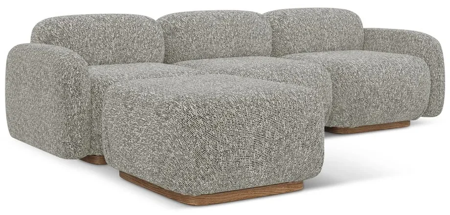 Colțar modular gri (cu colț variabil) Ailani – Makamii | BIANO