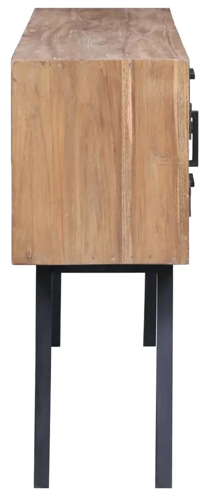 Dulap lateral, 140 x 30 x 75 cm, lemn masiv de tec | BIANO