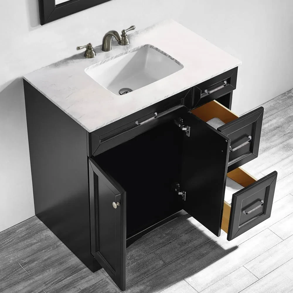 SET MOBILIER BAIE, DULAP LEMN 3 SERTARE CU LAVOAR, BLAT QUARTZ ...