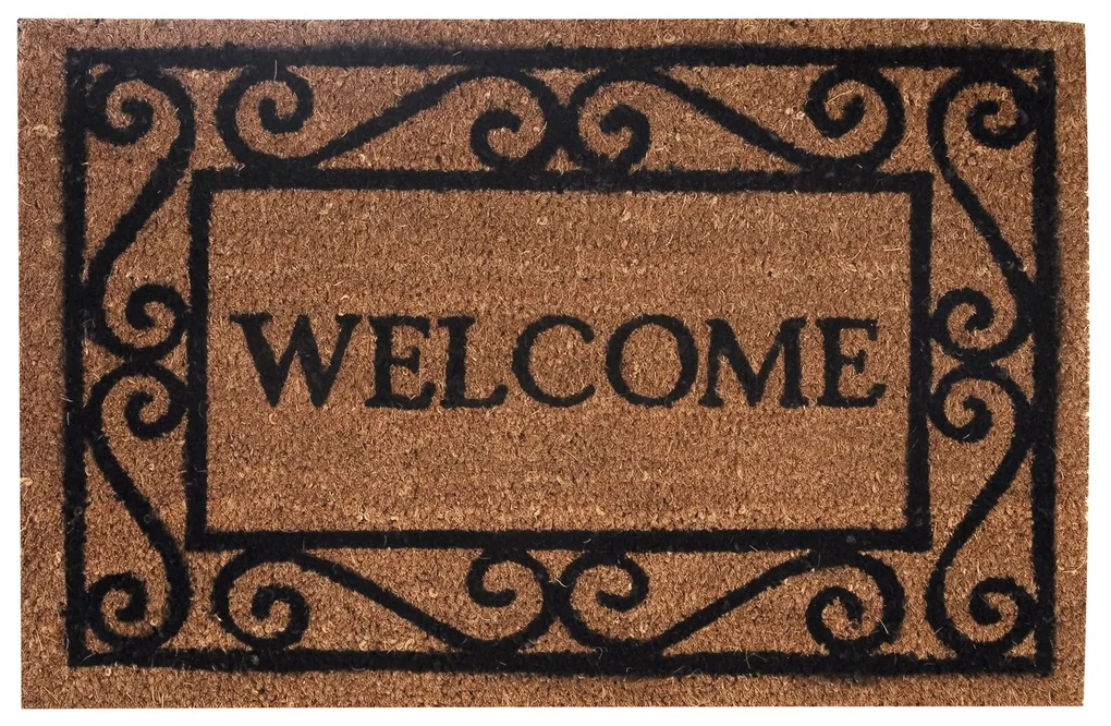 Covor de usa - exterior Culoare naturala Margine neagra 60x40 cm | BIANO