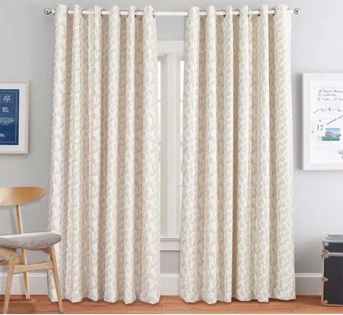 Set de 2 perdele Eyelet, Bej, 168 x 182 cm | BIANO