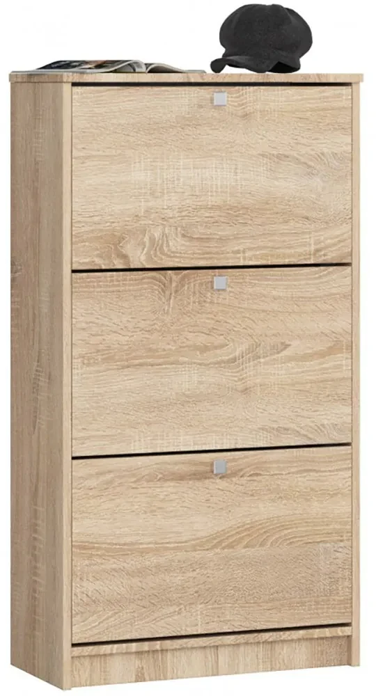 Pantofar cu 3 sertare stejar sonoma 112.5 x 60 x 28.5 cm | BIANO