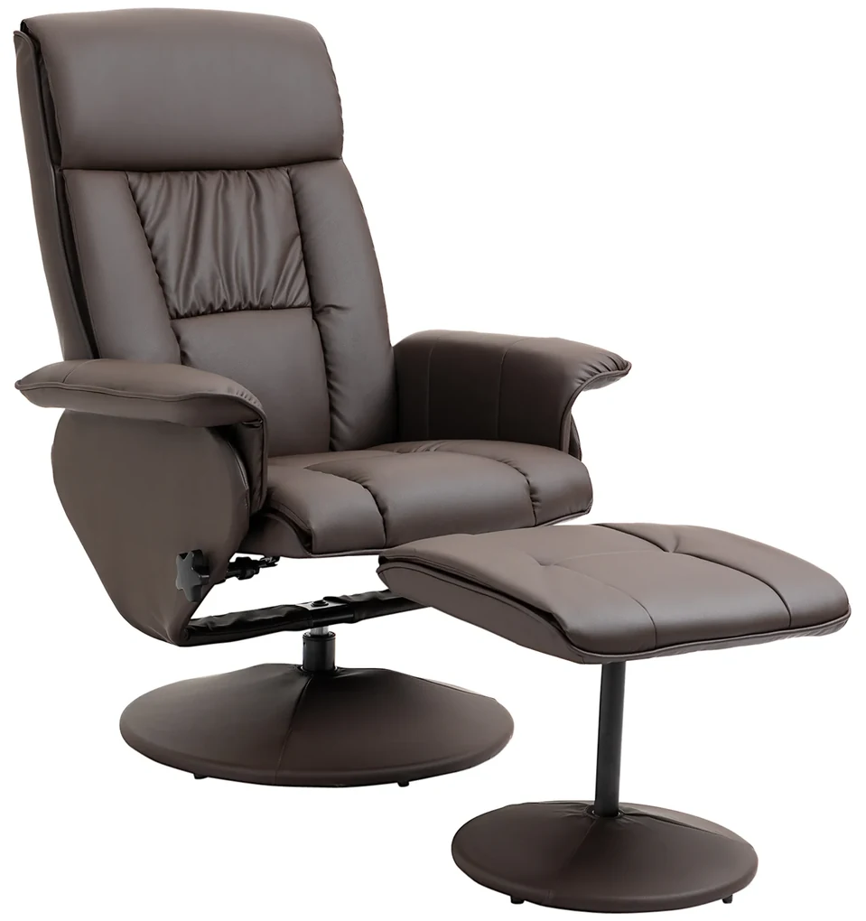 Scaun rabatabil si otoman HOMCOM cu baza infasurata, scaun pivotant din ...