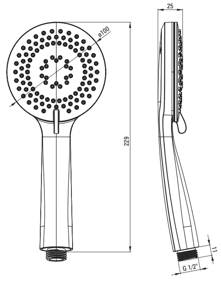 Set dus auriu lucios cu para, furtun de dus si suport para Deante ...
