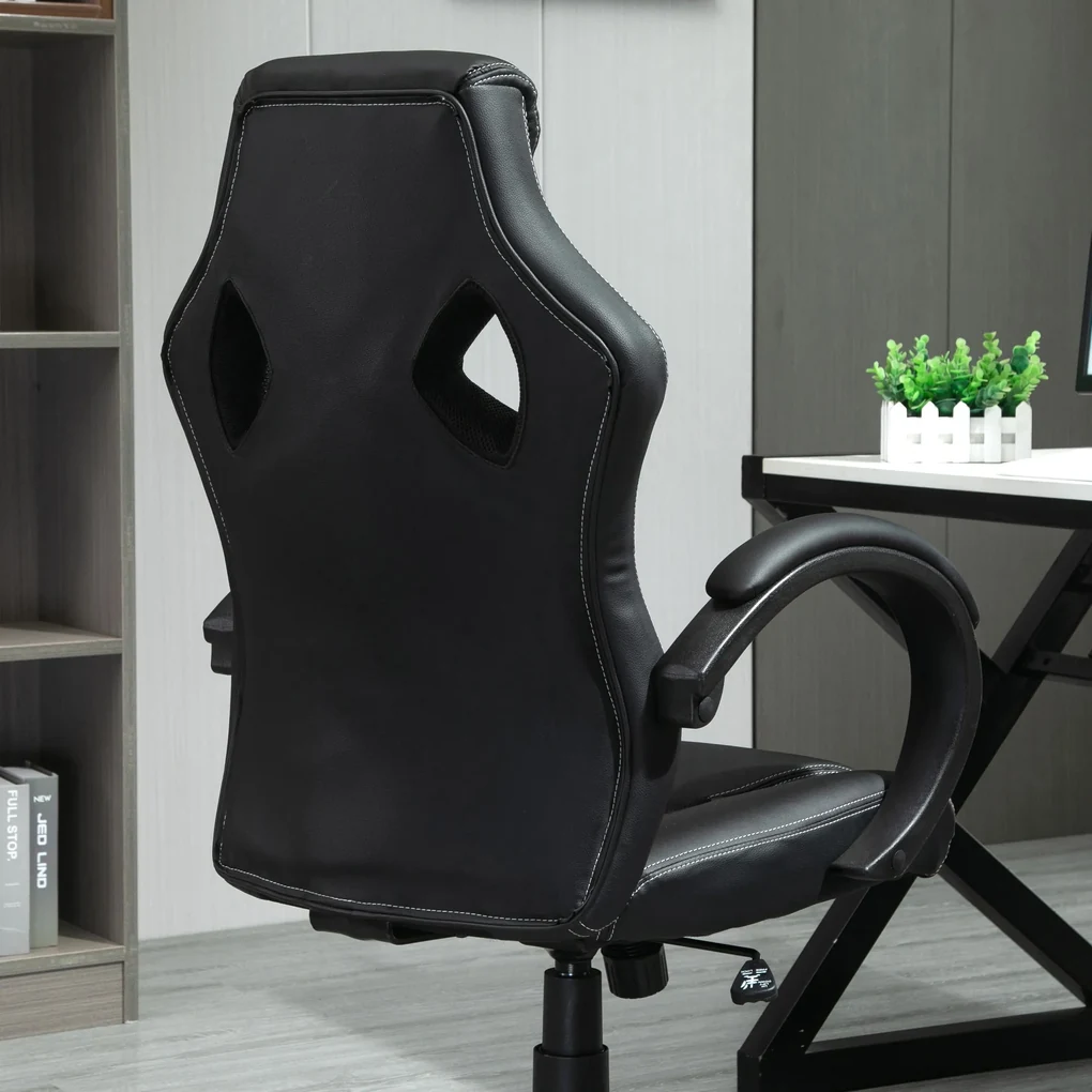 HOMCOM Scaun pentru birou, cu roti rotative la 360°, scaun gaming ...