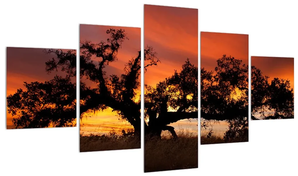 Tablou romantic cu copac (125x70 cm), în 40 de alte dimensiuni noi | BIANO