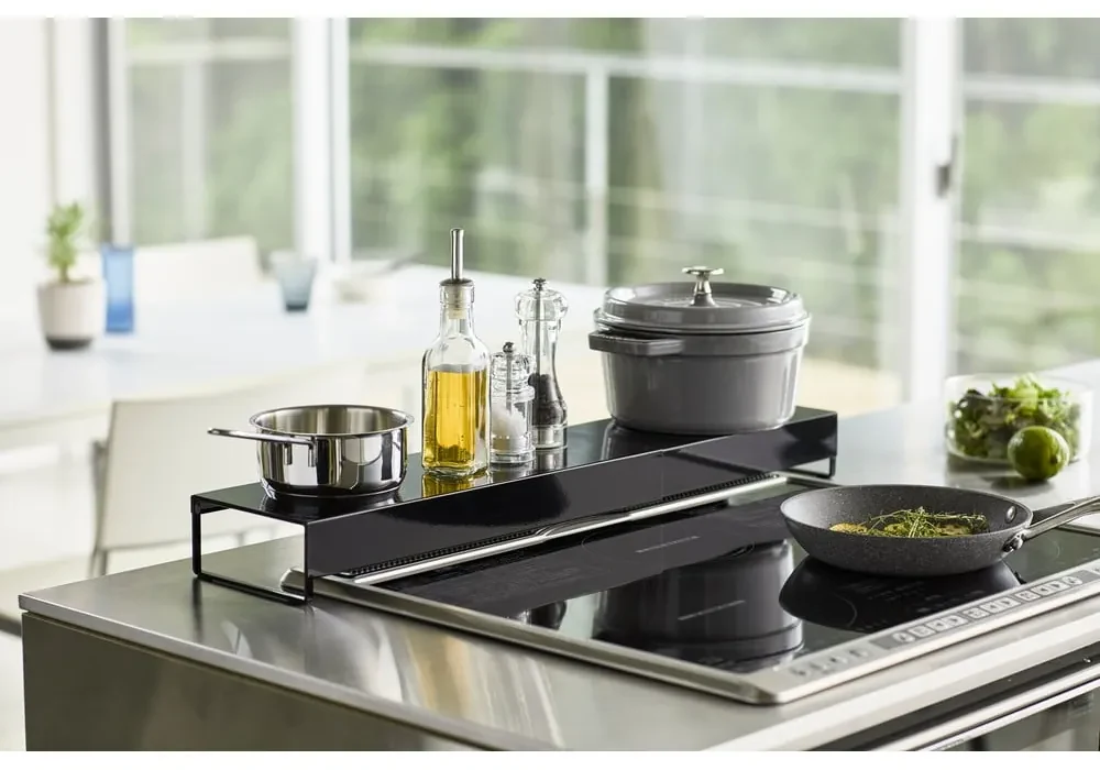 Raft reglabil pentru bucătărie Yamazaki Tower, negru | BIANO