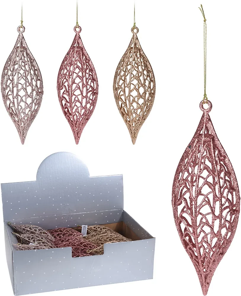 DECORATIUNE DE CRACIUN, 8X8X22 CM, DECOR GLITTER, DISPONIBIL IN 3 ...