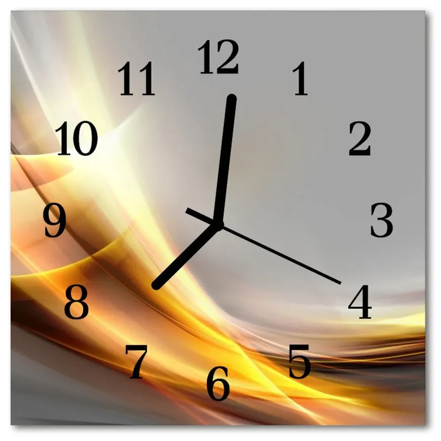 Ceas de perete din sticla pătrat Abstract Abstract Art Multi-colorat ...