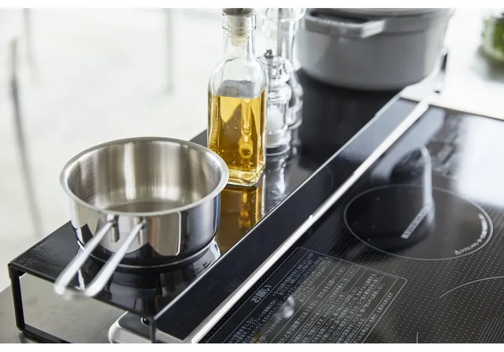 Raft reglabil pentru bucătărie Yamazaki Tower, negru | BIANO