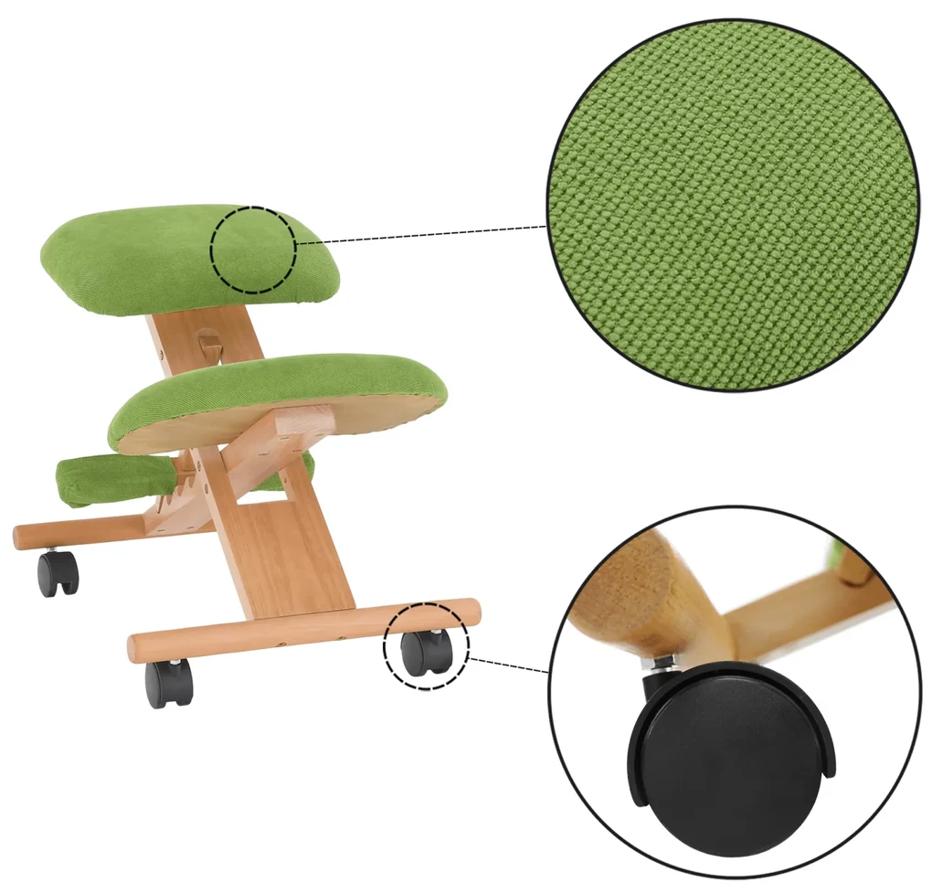 Scaun genunchi ergonomic, verde fag, GROCO | BIANO