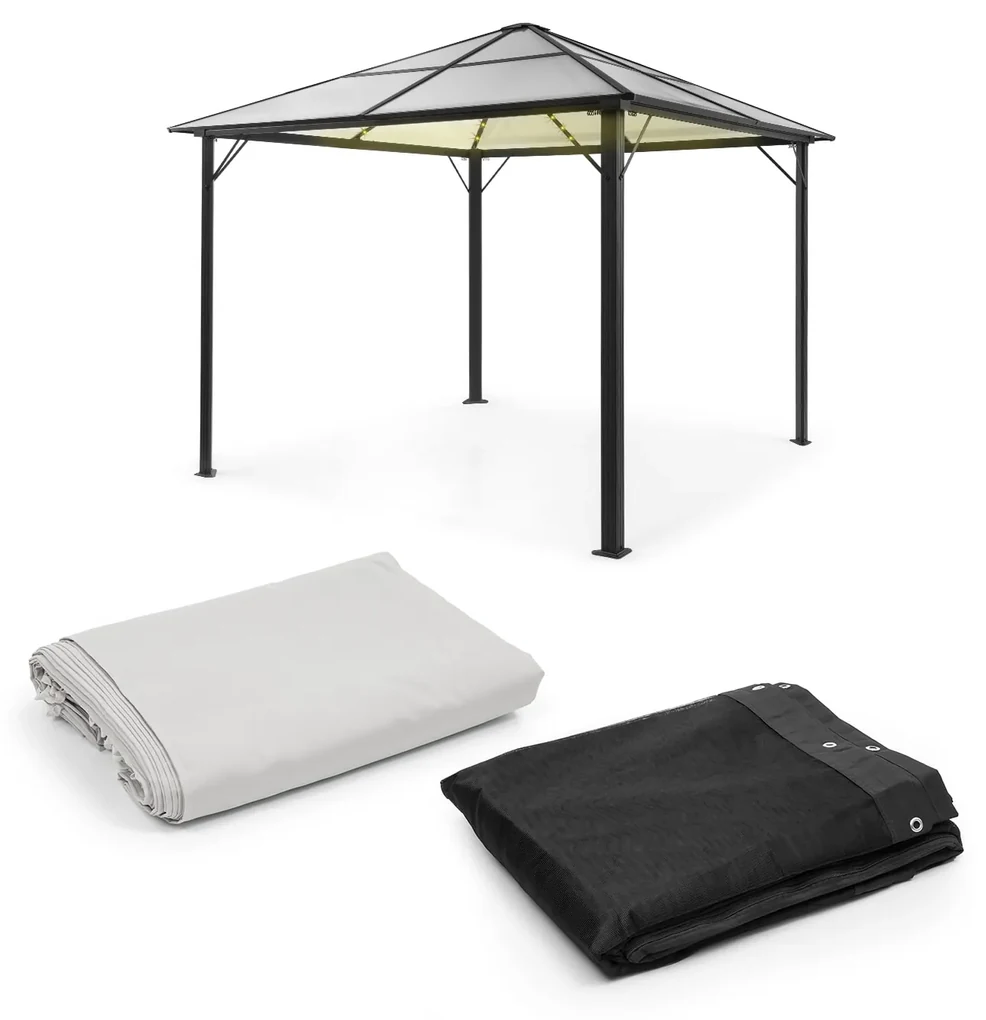 Pantheon Solid Sky Ambient Solar, pavilion, plase pentru țânțari, 3 × 3 ...