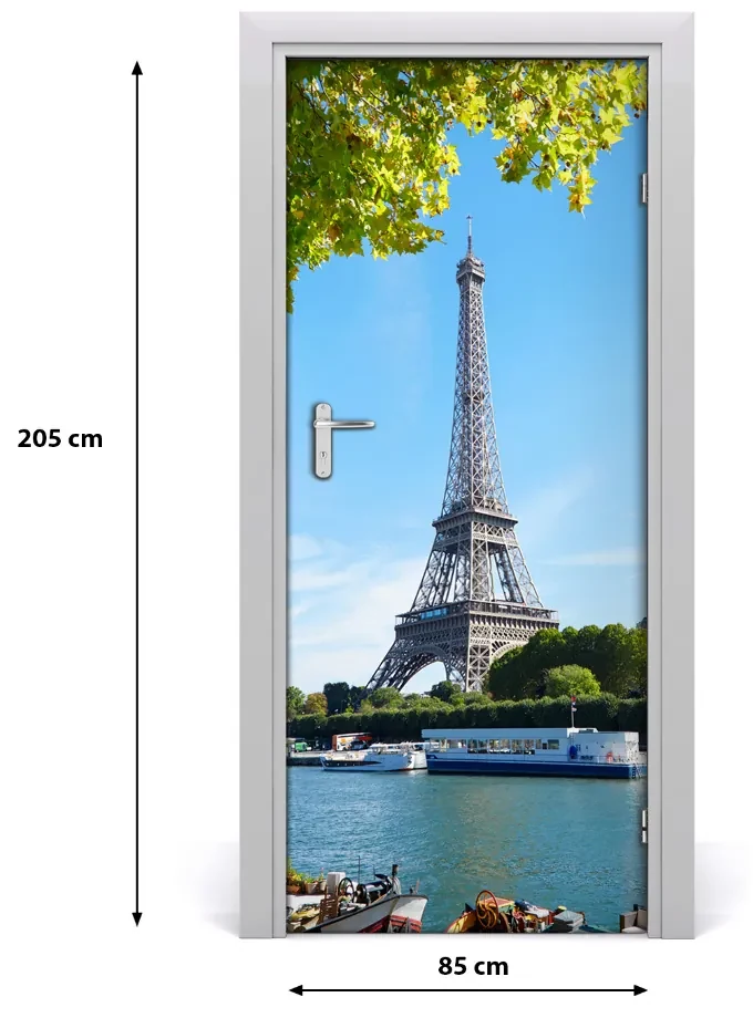 Autocolante pentru usi usa autoadeziv Turnul Eiffel | BIANO