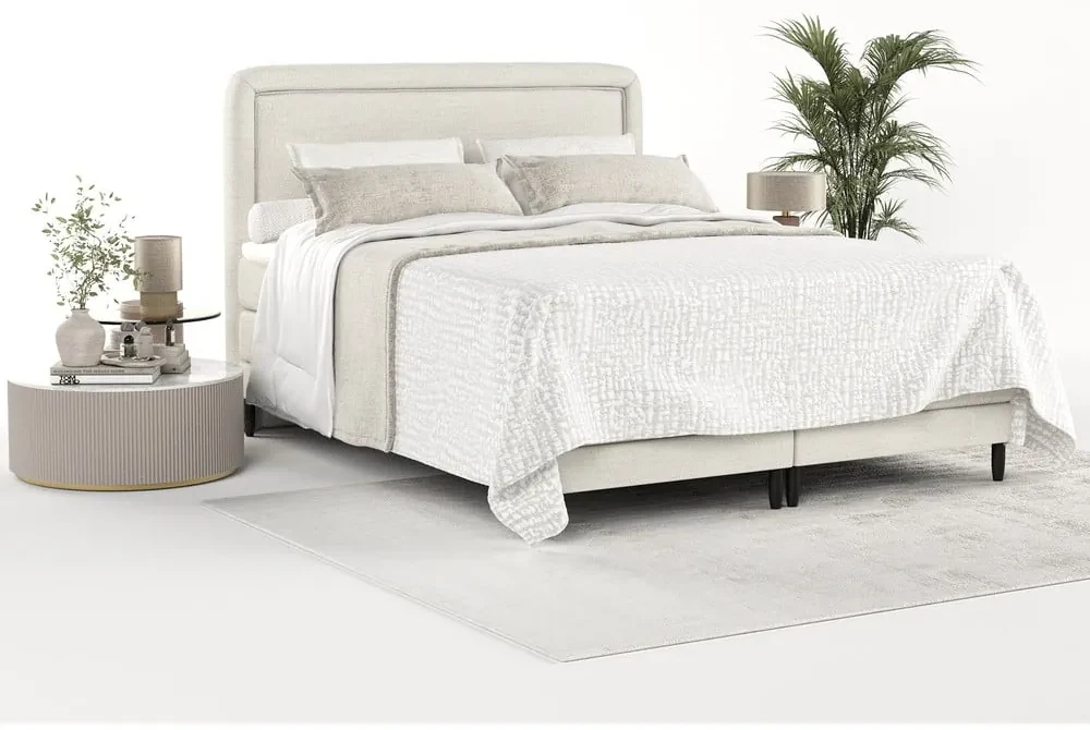 Pat boxspring crem 160x200 cm Dove – Maison de Rêve | BIANO
