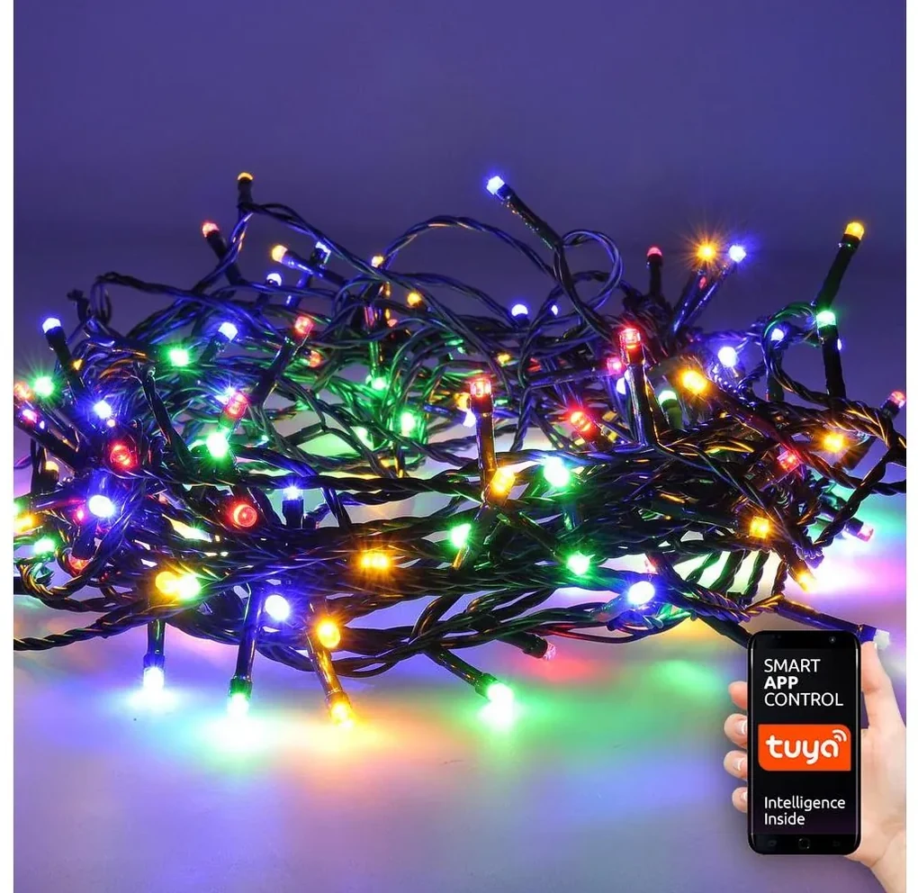 Solight 1V13-WIFI - Șir LED Crăciun 400 LED/8 funcții 25m Wi-Fi Tuya ...