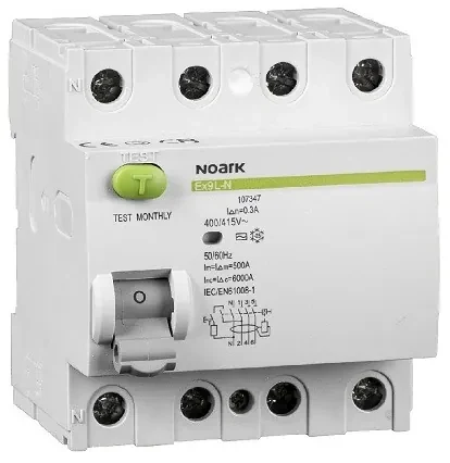 Intrerupator diferential 40A 4P, tip AC, 30mA, Noark | BIANO