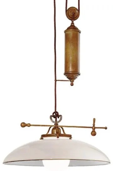 Lustra design rustic din alama cu sticla murano Country | BIANO