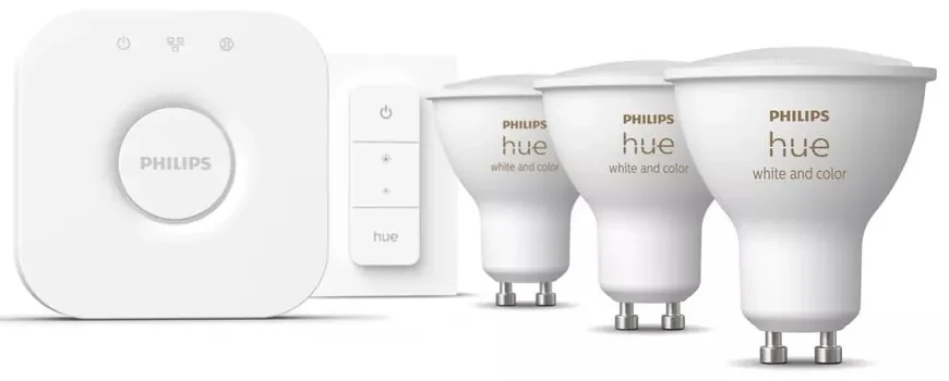 Kit start smart GU10, 5 buc. 6 W White and color ambiance – Philips Hue ...