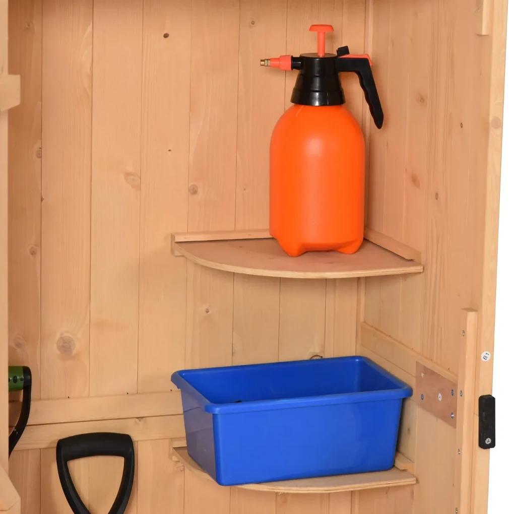 Outsunny Dulap de Gradina Extern Pentru Scule Ustensile in Lemn cu 3 ...