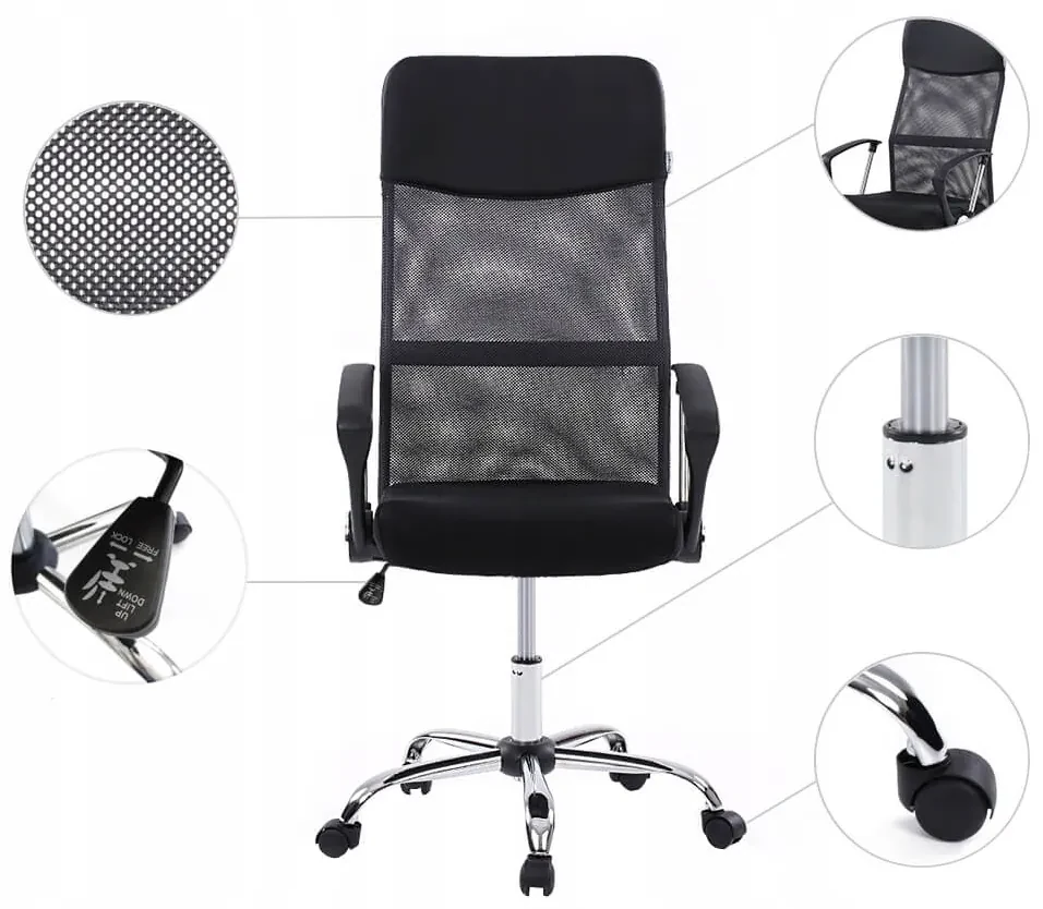 Scaun ergonomic de birou BLACK | BIANO