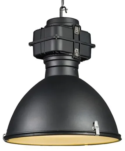 Lampă industrială modernă cu pandantiv neagră 53 cm incl. A60 Wifi ...