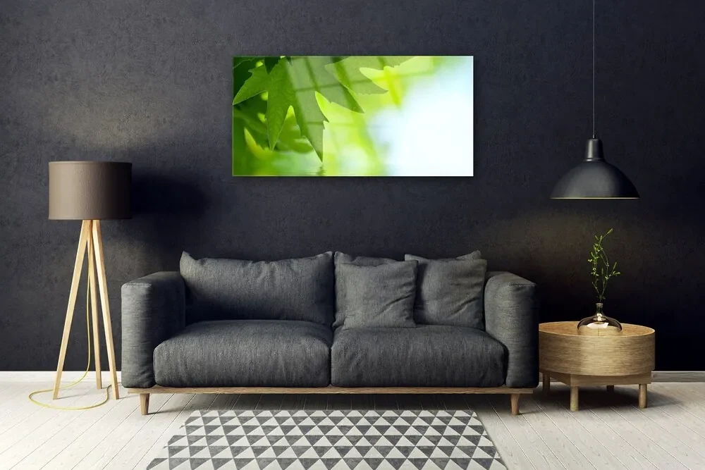 Tablou pe sticla Frunze Natura verde | BIANO