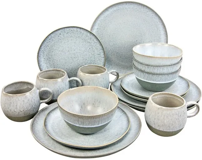 Serviciu combinat Loft Stone, 12 piese, ceramica | BIANO