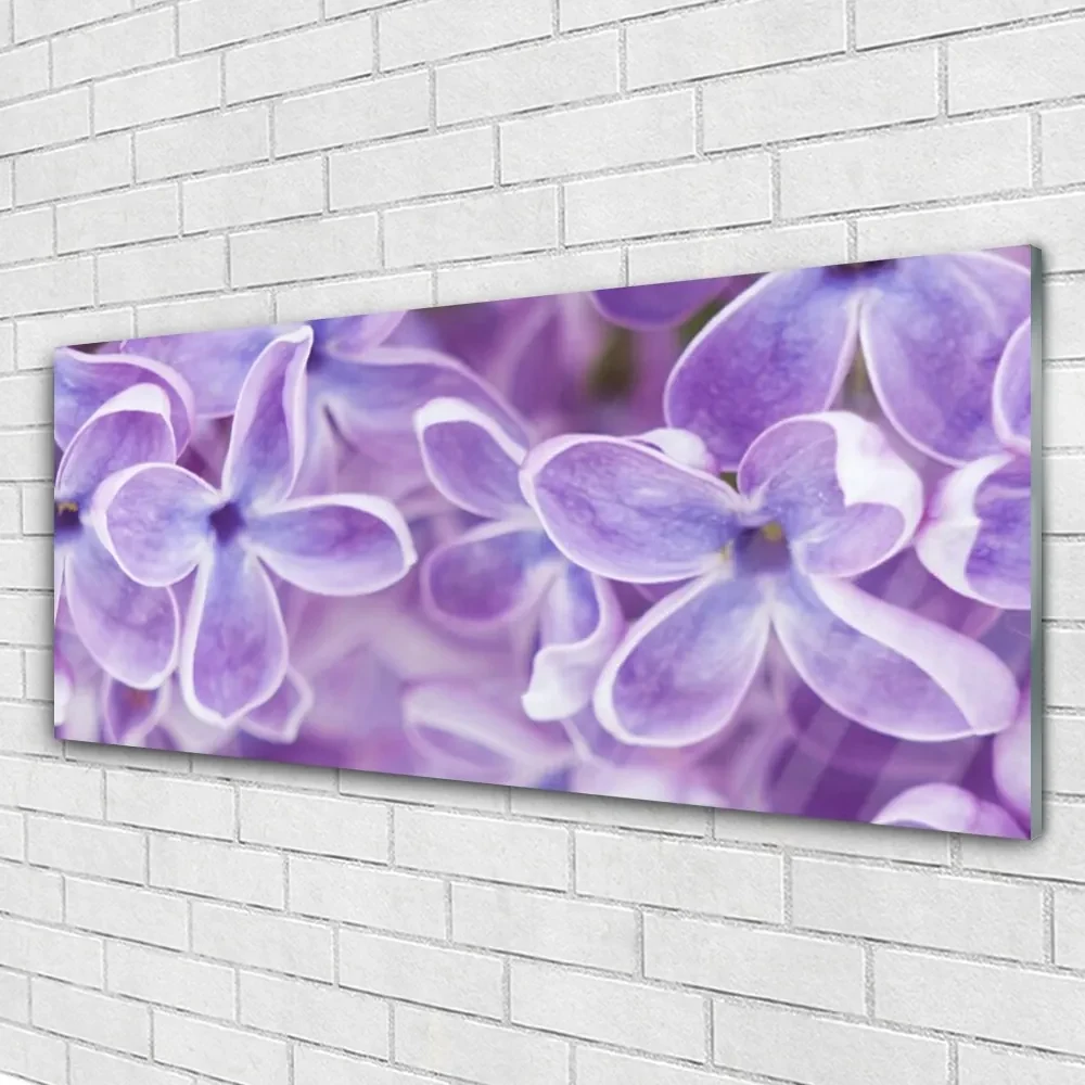 Tablou pe sticla Flori roz Floral | BIANO